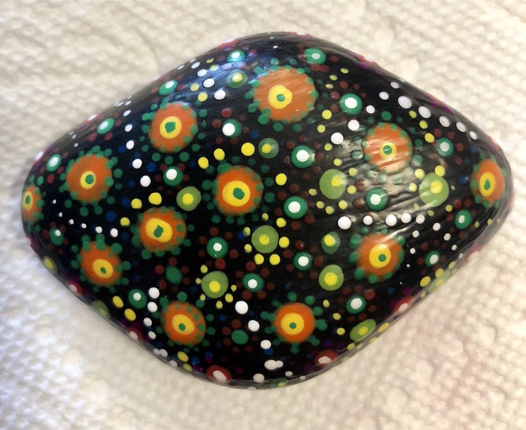 Hand Painted Art Rock "Mandela" Design