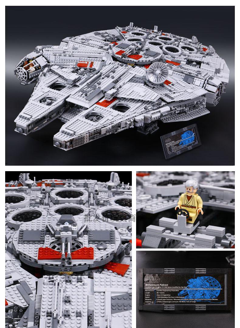 LEPIN 05132 Building Blocks Star Wars Millennium Falcon Building Brick Sets