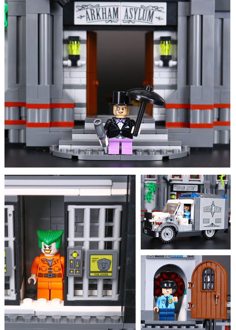 LEPIN 07044 Building Blocks Toys Batman Arkham Asylum Breakout Building Brick Sets