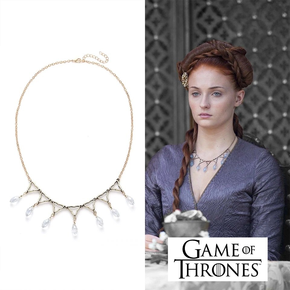 Game of Thrones Sansa Stark Poison Wedding Purple Crystal Necklace ...