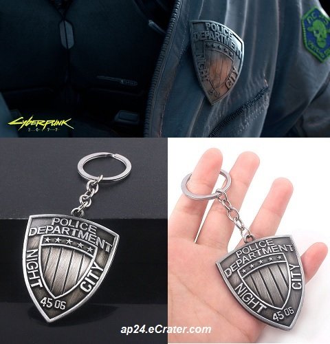 Game Cyberpunk 2077 Keychain Cosplay Prop Accessories Key Chain Night ...