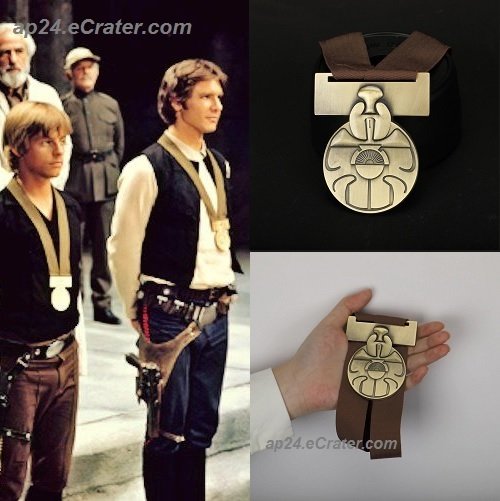 Star Wars IX Medal of Yavin Luke Skywalker Han Solo Medal of Bravery ...