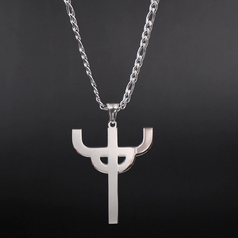 Gothic Punk Judas Priest Necklace Stainless Steel Men's Pendant Merch ...