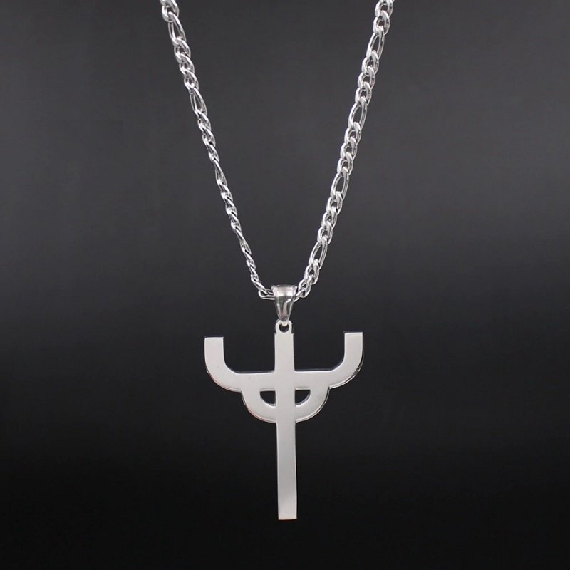 Gothic Punk Judas Priest Necklace Stainless Steel Men's Pendant Merch ...