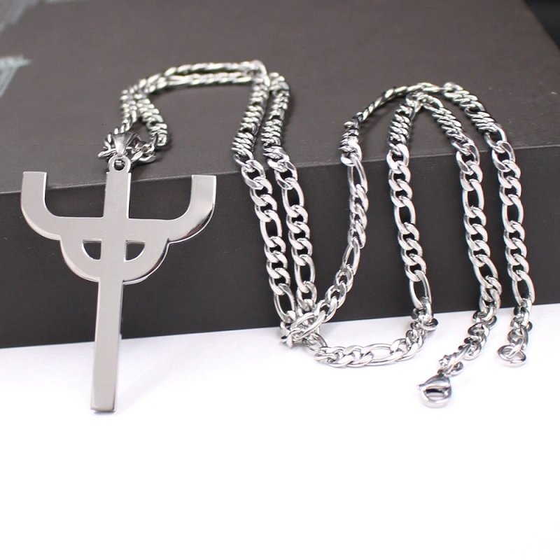 Gothic Punk Judas Priest Necklace Stainless Steel Men's Pendant Merch ...