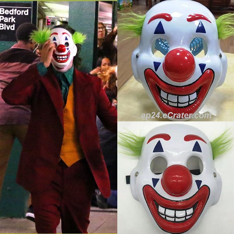 2019 Joker Clown Face Cosplay Arthur Fleck Jaoqin Phoenix PVC Horror ...