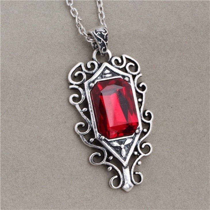 ShadowHunters Isabelle Lightwood Amor Necklace Red Crystal Pendant ...