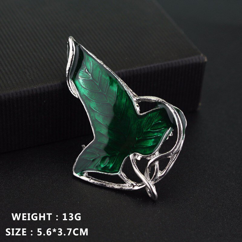 LOTR Fellowship of The Rings Elven Leaf Brooch Prop Cosplay Frodo ...