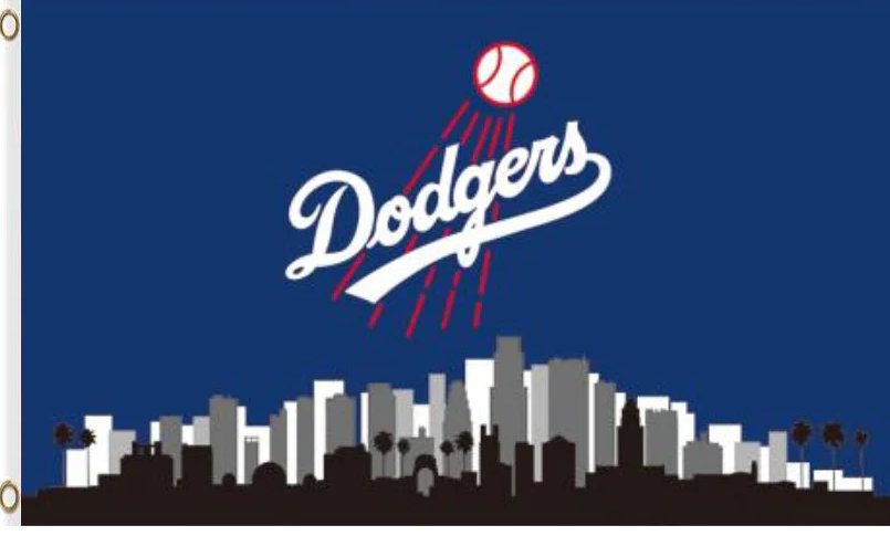Los Angeles Dodgers Skyline Banner Flag 3x5ft