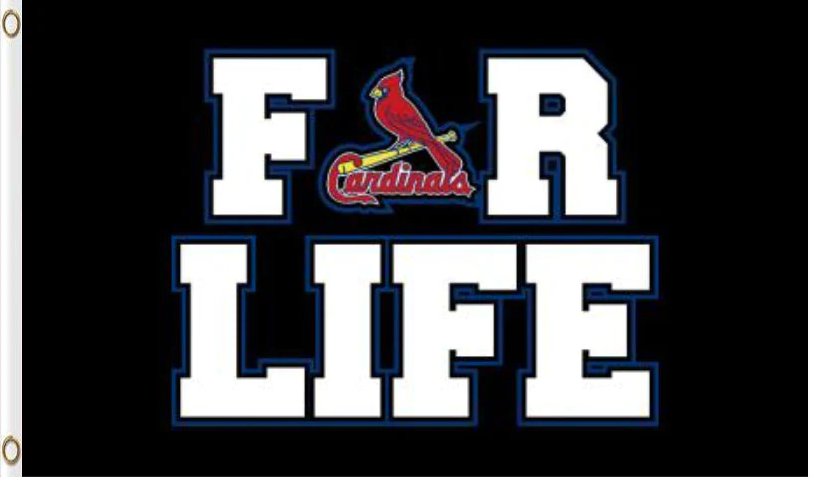 St Louis Cardinals For Life Banner Flag 3x5ft