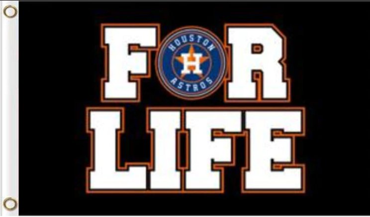 Houston Astros For Life Banner Team Flag 3x5ft