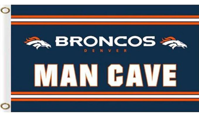Denver Broncos Man Cave Flag 3x5ft