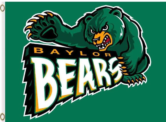 Baylor Bears Hand Sport Flag 3x5ft