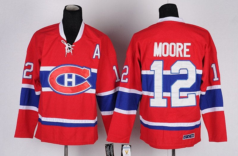 Montreal Canadiens 12 Dominic Moore Ice Hockey Jerseys