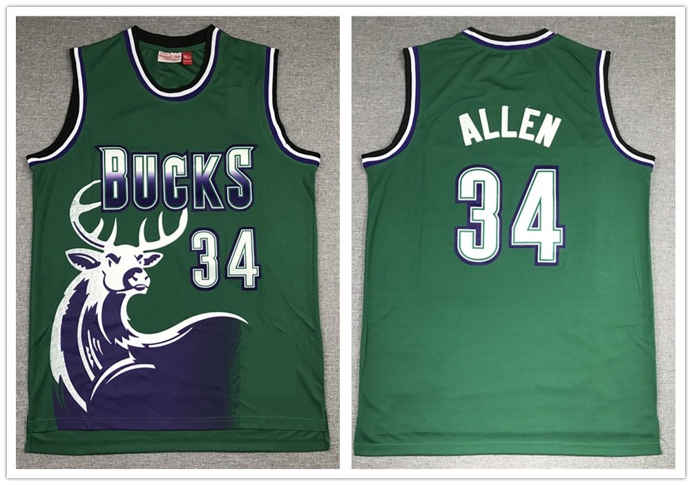 Milwaukee Bucks 34 Ray Allen Basketball Jerseys