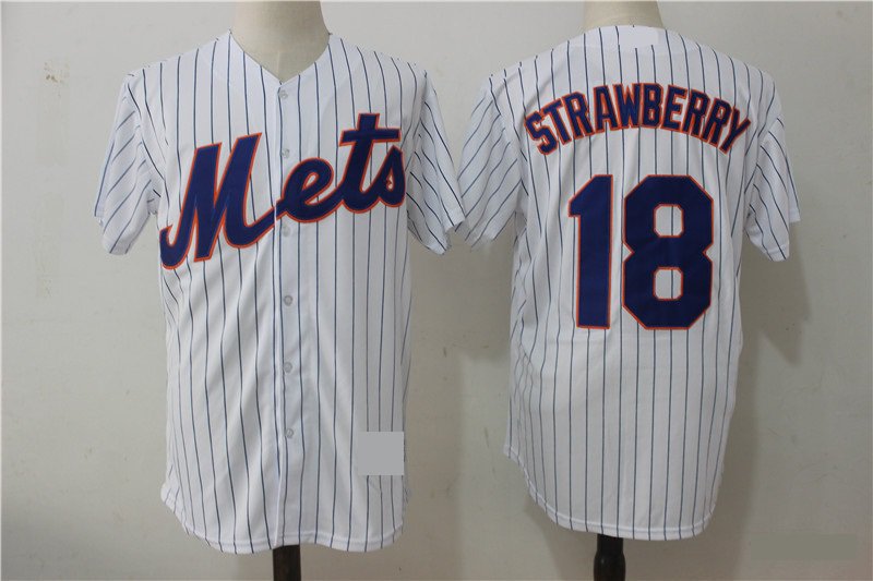 New York Mets 18 Darryl Strawberry Baseball Jerseys