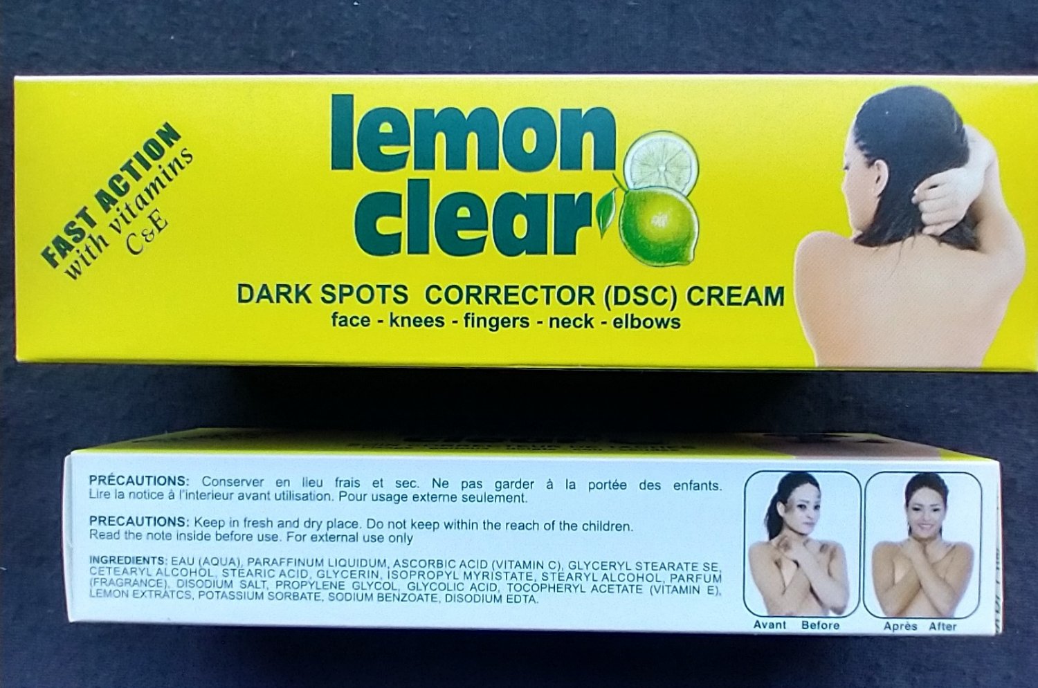 Lemon Clear Fast Action Dark Spots Corrector cream 40g (2 Boxes)