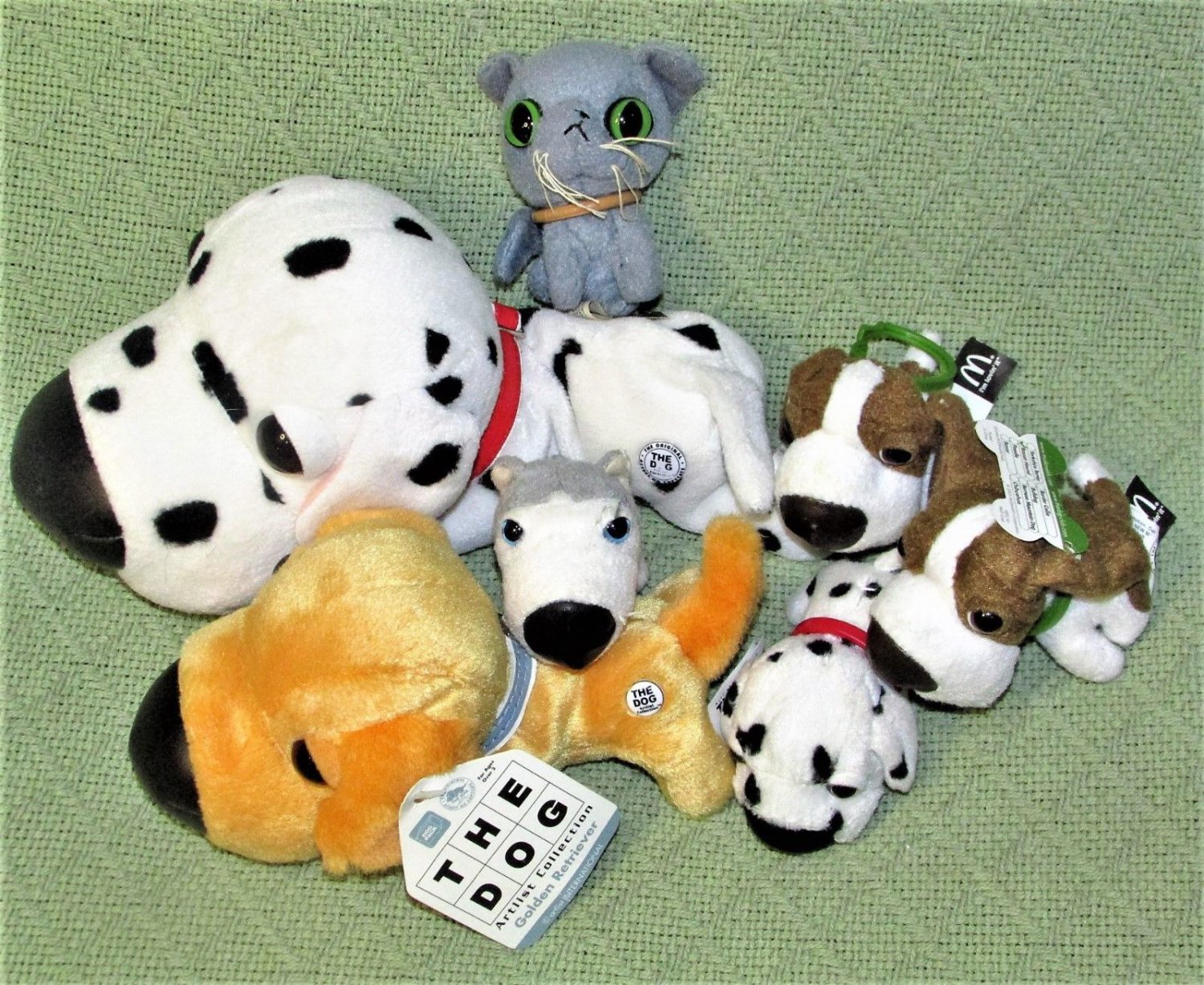 THE DOG Artist Collection LOT Plush Stuffed Animals Dalmatian Labrador ...