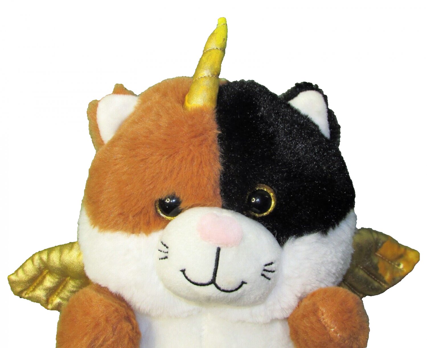12" KELLYTOY CATICORN PLUSH CALICO CAT UNICORN WITH WINGS STUFFED TOY ...