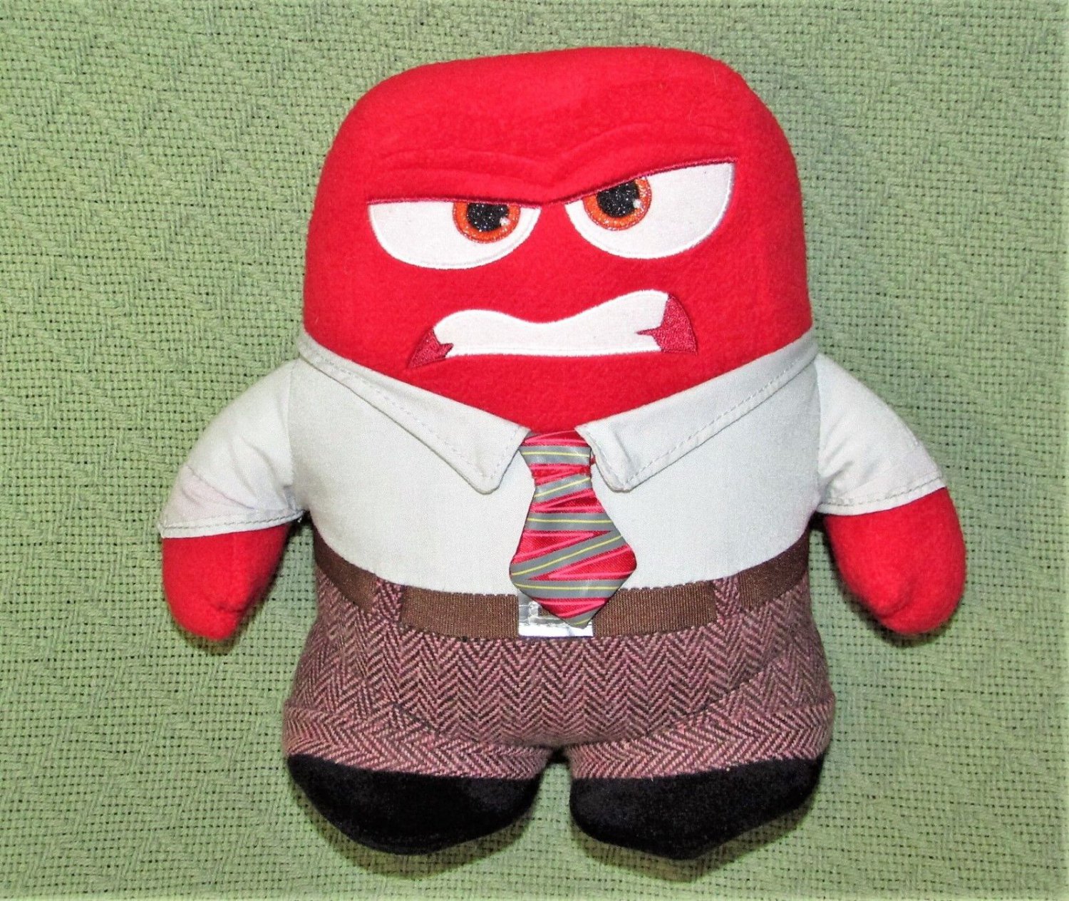 DISNEY STORE ANGER INSIDE OUT STUFFED ANIMAL DOLL 9" PIXAR RED with TIE ...