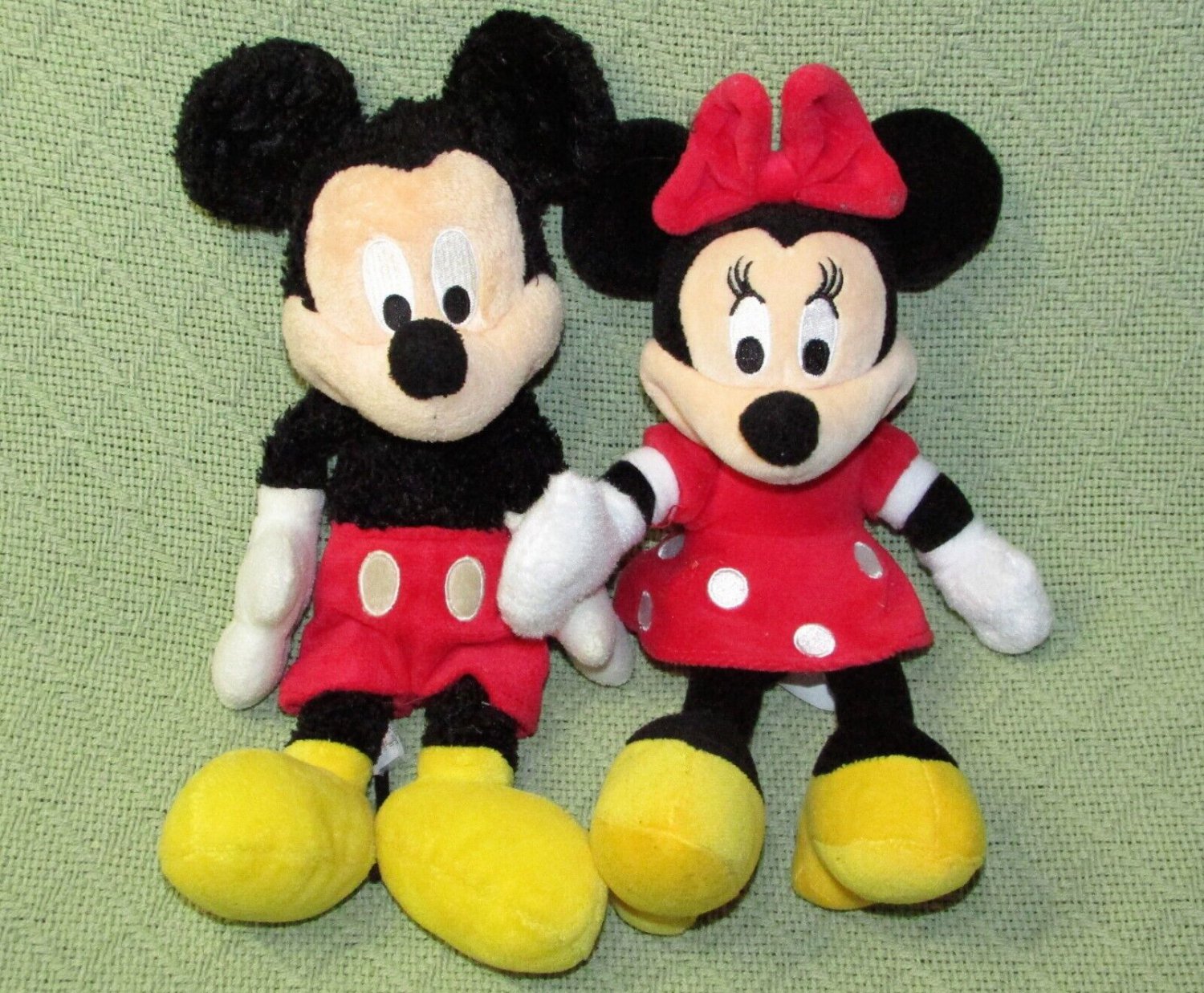 MICKEY AND MINNIE MOUSE PLUSH SET DISNEY RED BLACK STUFFED ANIMALS ...