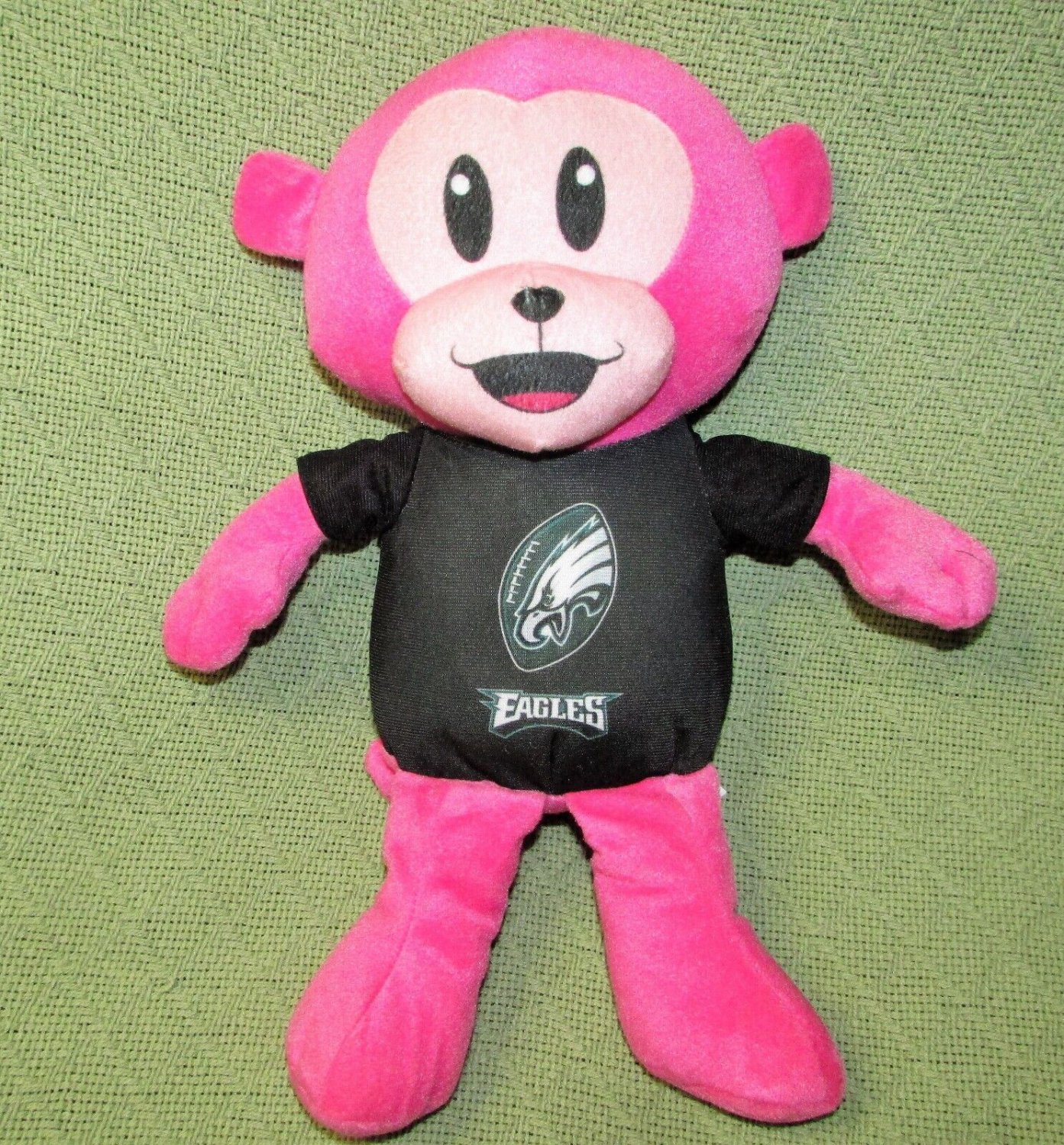 PHILADELPHIA EAGLES NFL PINK MONKEY RUSH ZONE RALLYMEN PLUSH 14 ...