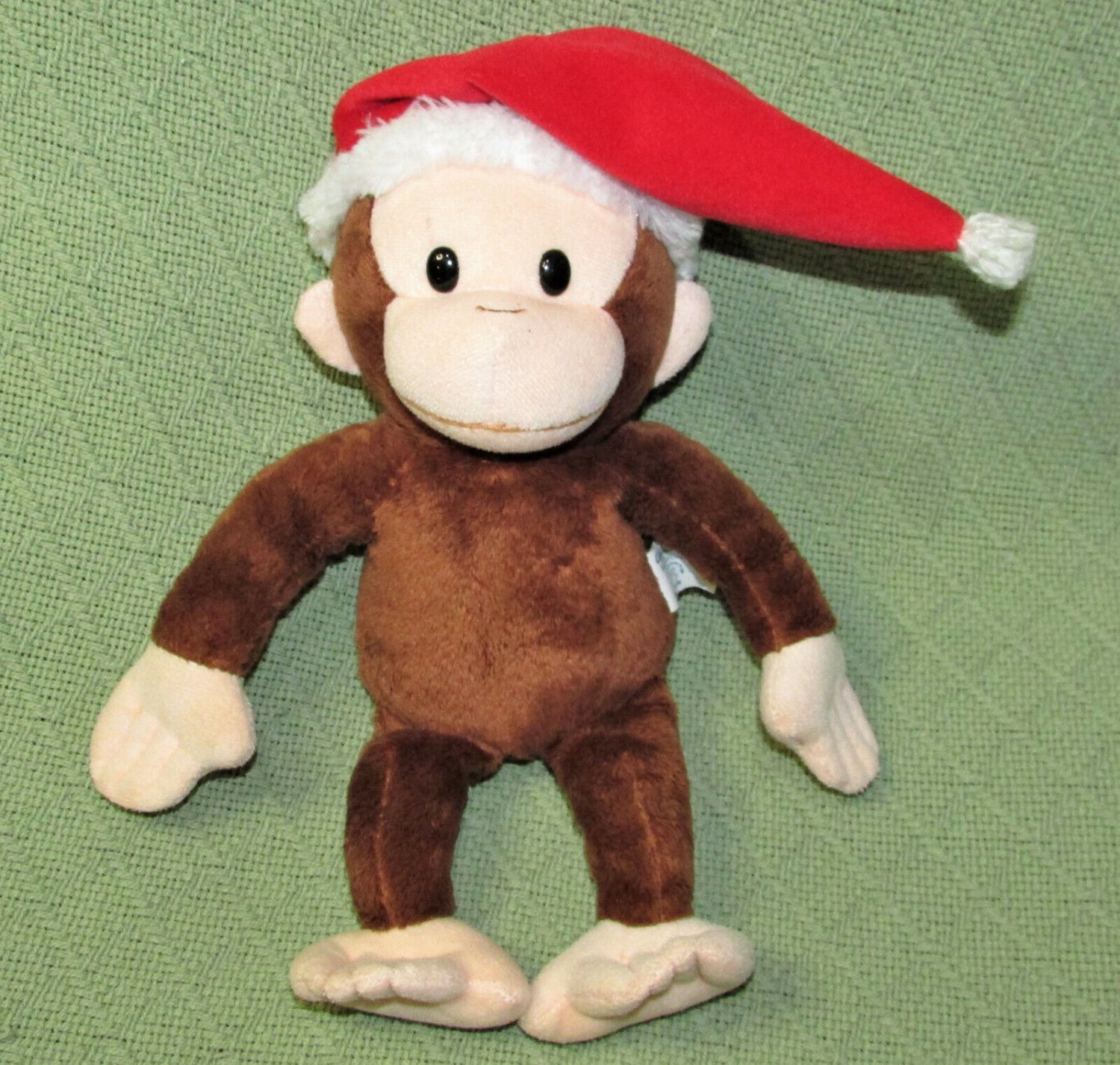 APPLAUSE CURIOUS GEORGE SANTA STUFFED ANIMAL DOLL 12" MONKEY CHIMP ...