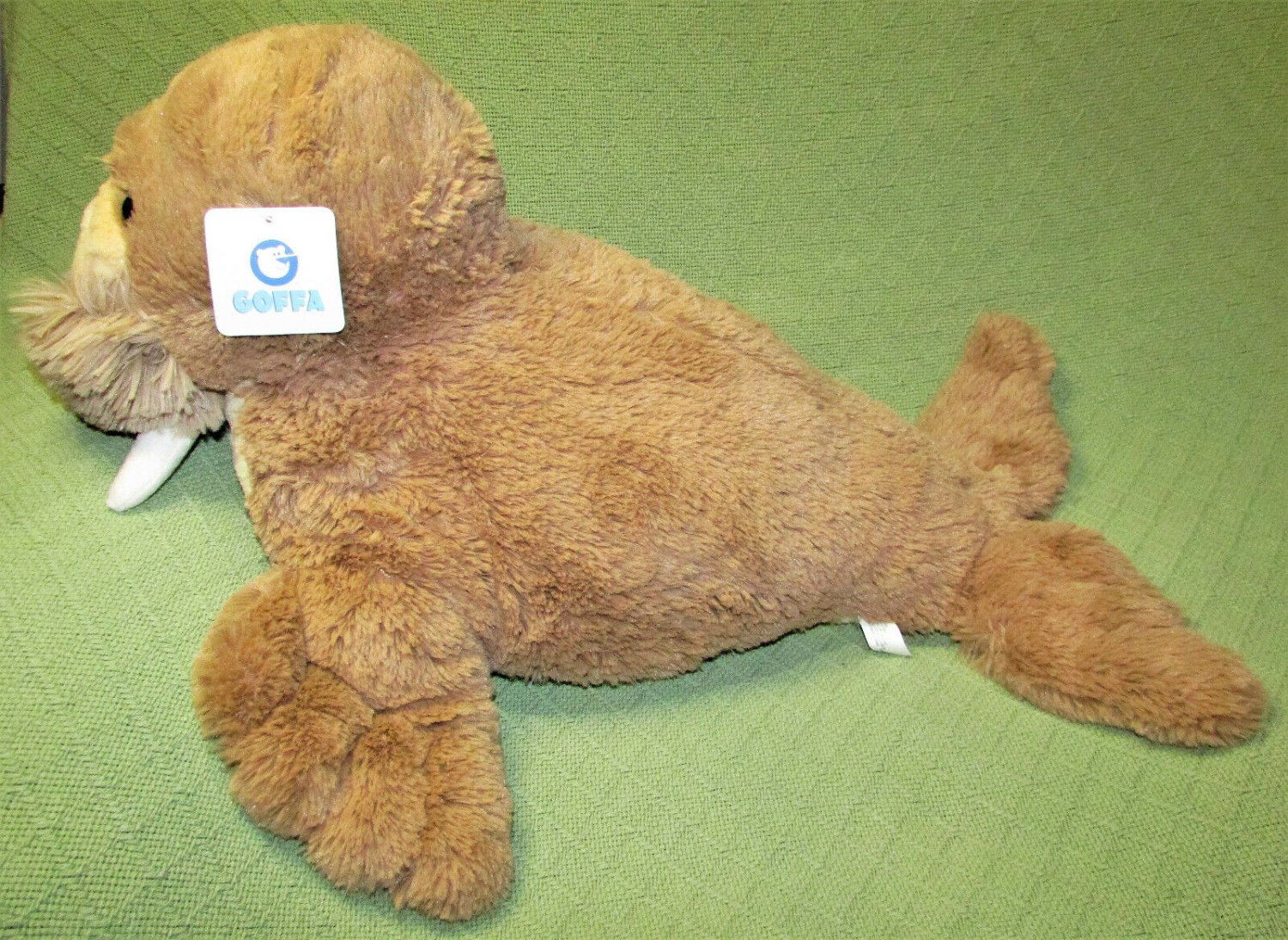27" GOFFA WALRUS STUFFED Sea Animal with HANG TAG Plush Toy Tan White TUSKS