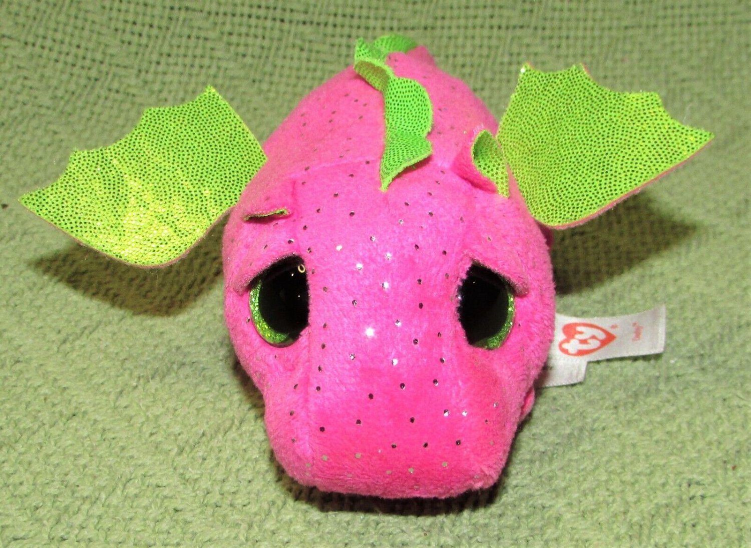 TY STACKABLE BOOS DARBY THE PINK DRAGON 6" PLUSH STUFFED ANIMAL 2017 ...