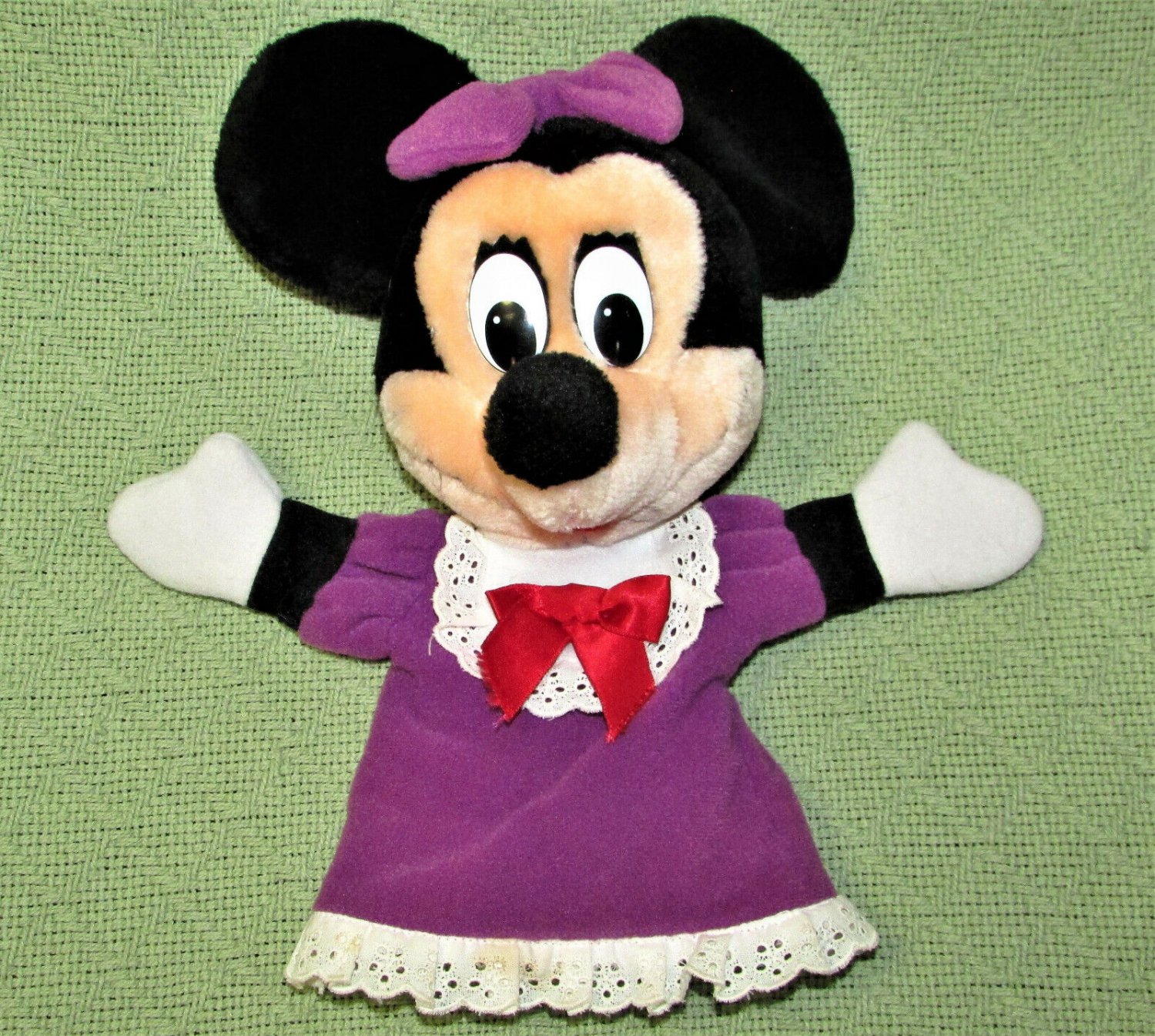 VINTAGE MINNIE MOUSE HAND PUPPET 12" DISNEYLAND DISNEY WORLD PLUSH ...