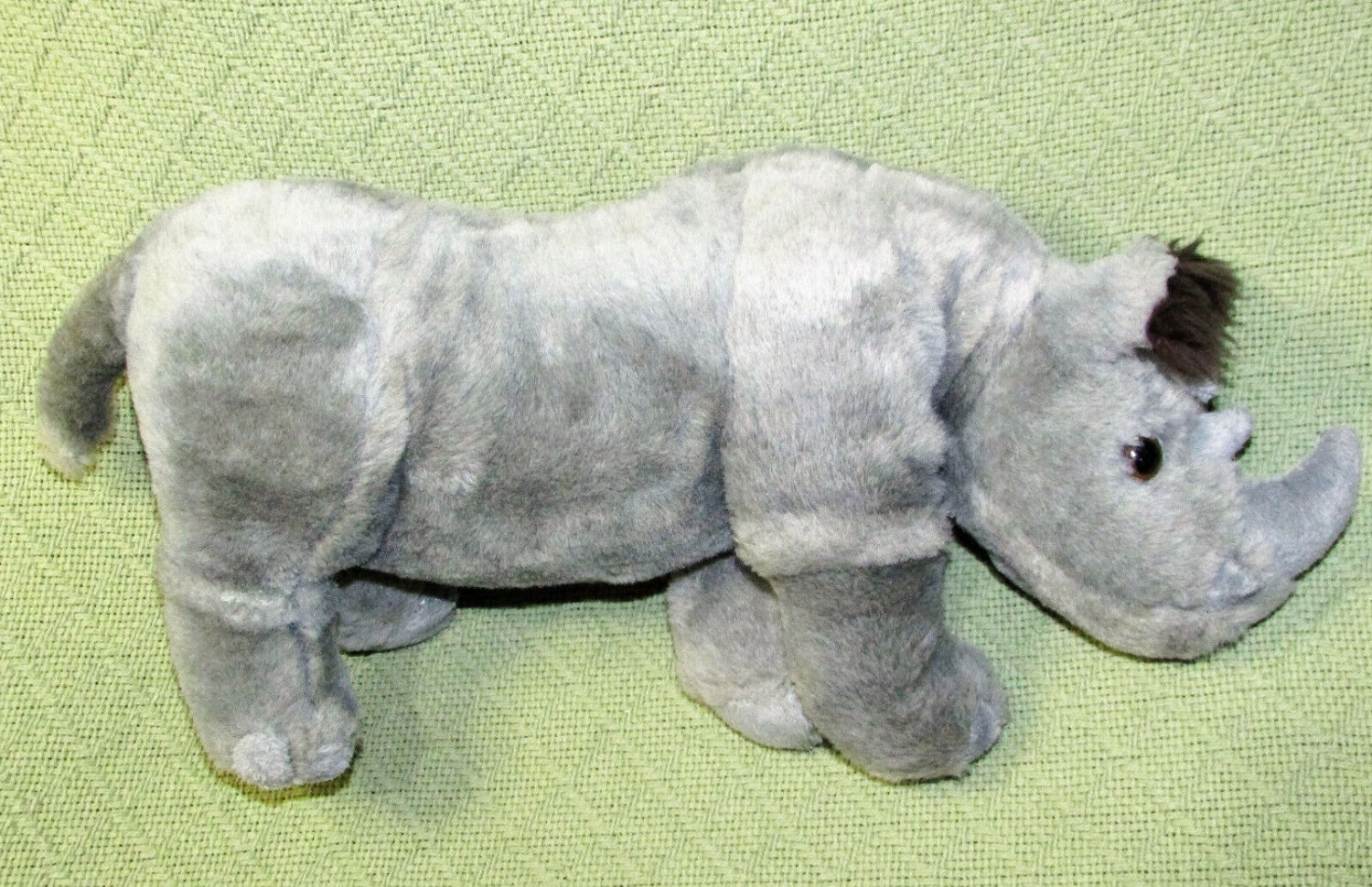 14" REALISTIC RHINO PLUSH Adventure Planet Grey Stuffed TOY African ...
