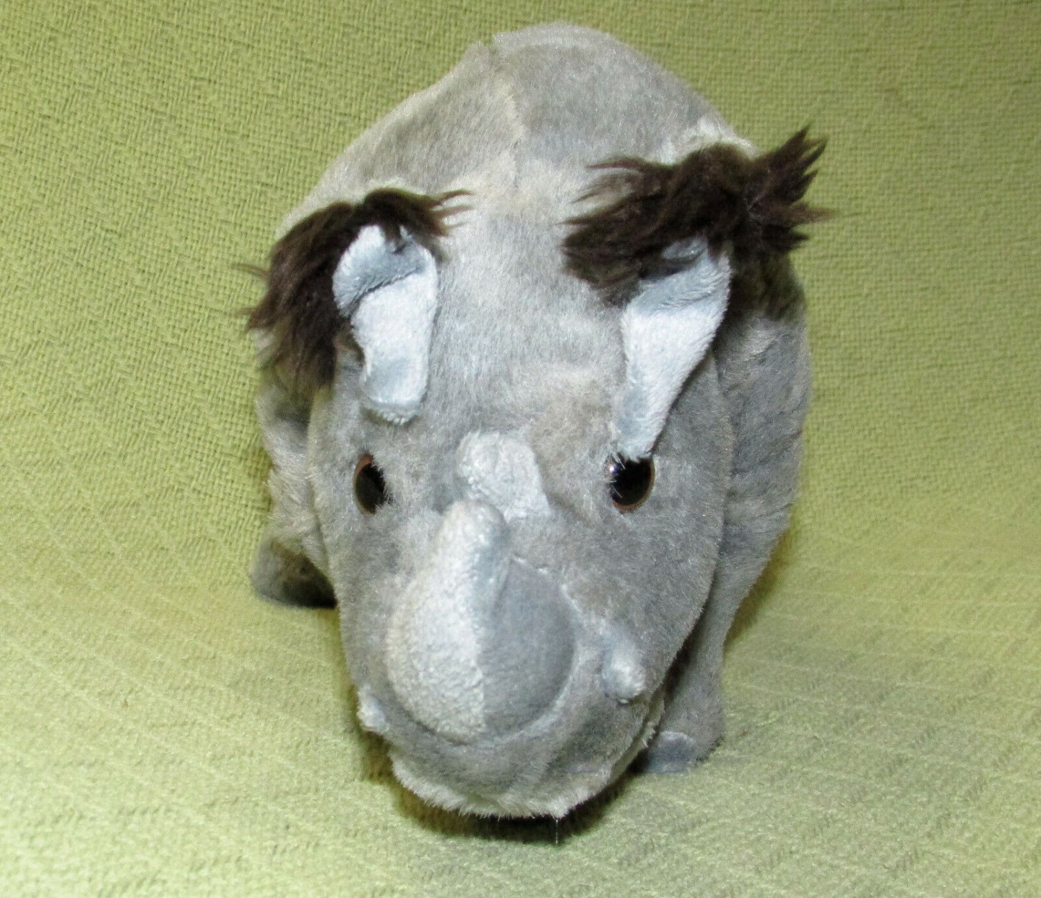 14" REALISTIC RHINO PLUSH Adventure Planet Grey Stuffed TOY African ...