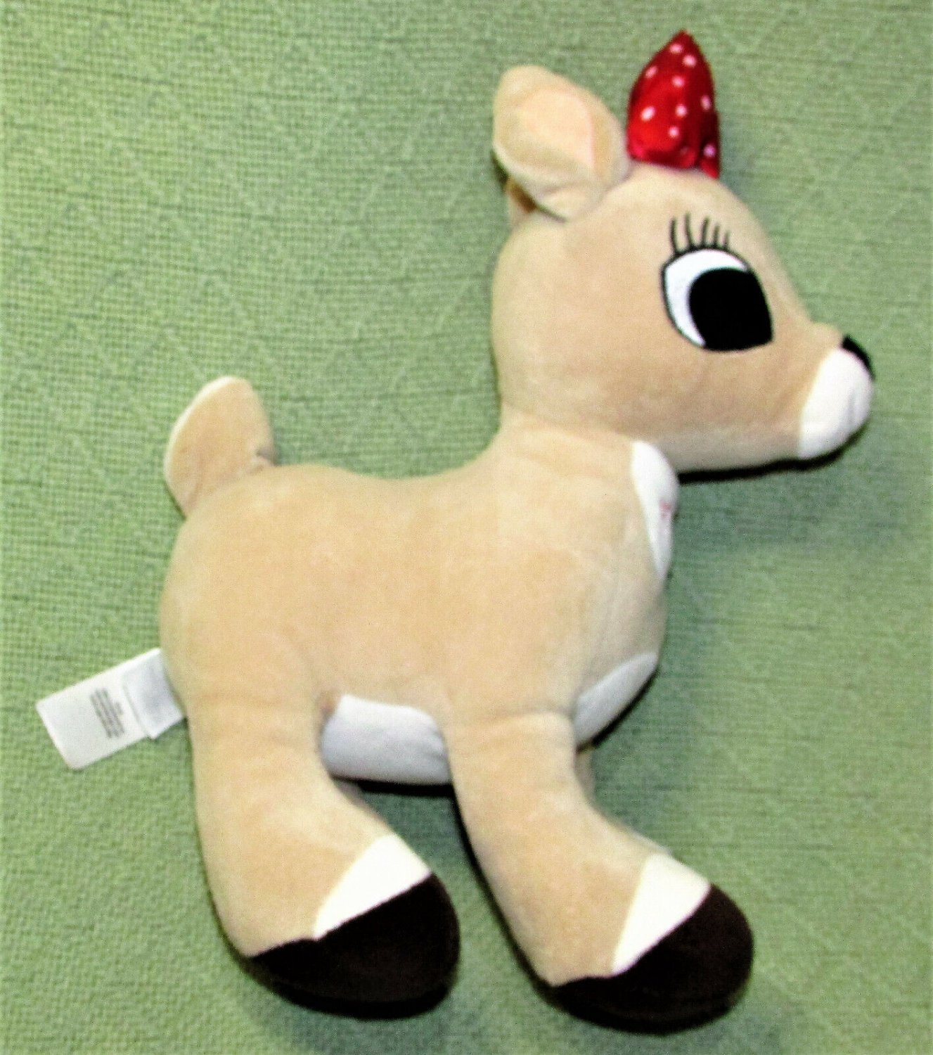 12" MUSICAL CLARICE RUDOLPH the RED NOSED REINDEER LIGHT UP CHEEKS ...