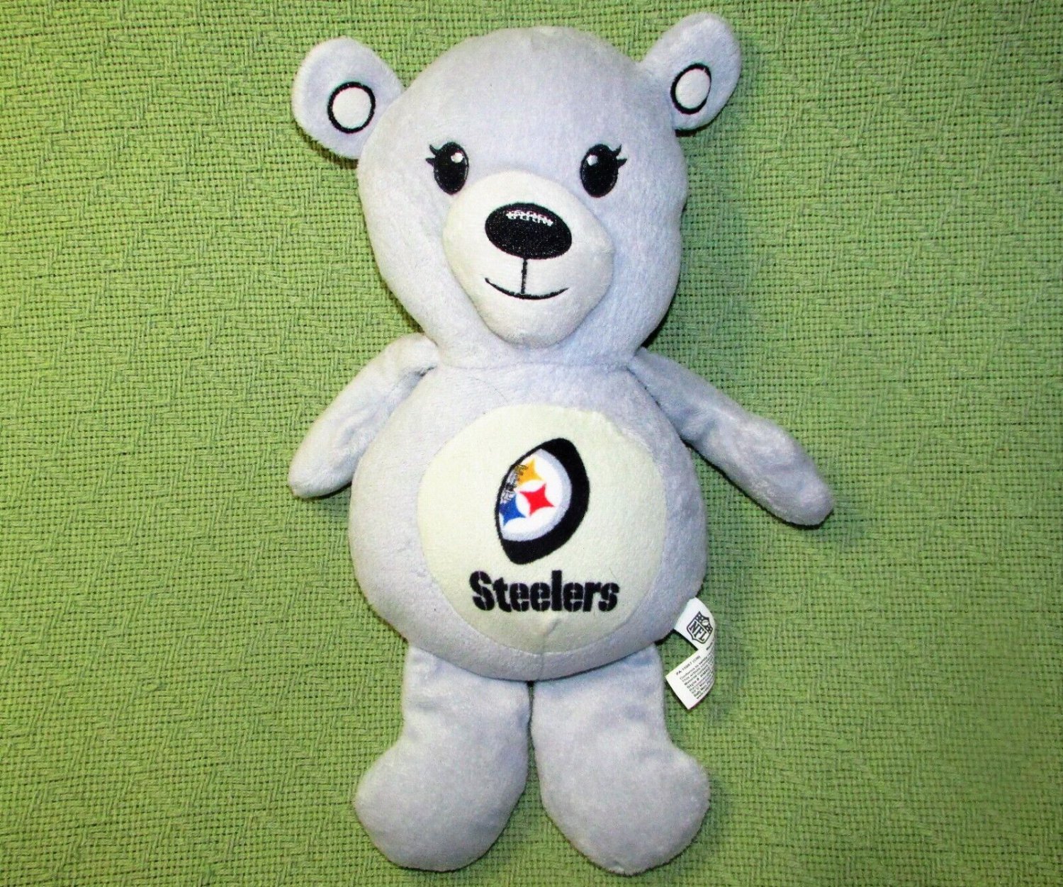 PITTSBURGH STEELERS PLUSH TEDDY BEAR FOOTBALL MASCOT GREY 13" NFL ...