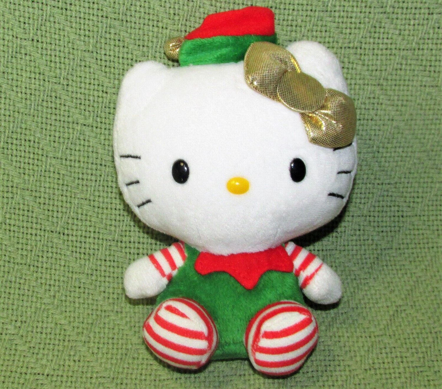 TY BEANIE BABIES HELLO KITTY CHRISTMAS ELF SANRIO 6" STUFFED ANIMAL ...