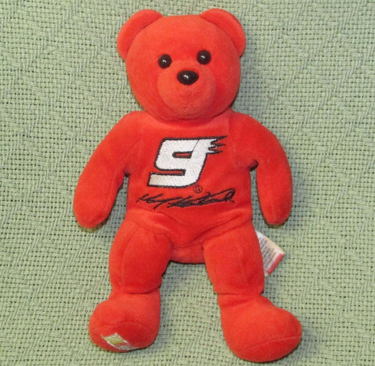 8" NASCAR TEDDY PLUSH TEAM BEARS AUTHENTIC STUFFED ANIMAL #9 RACING CAR ...