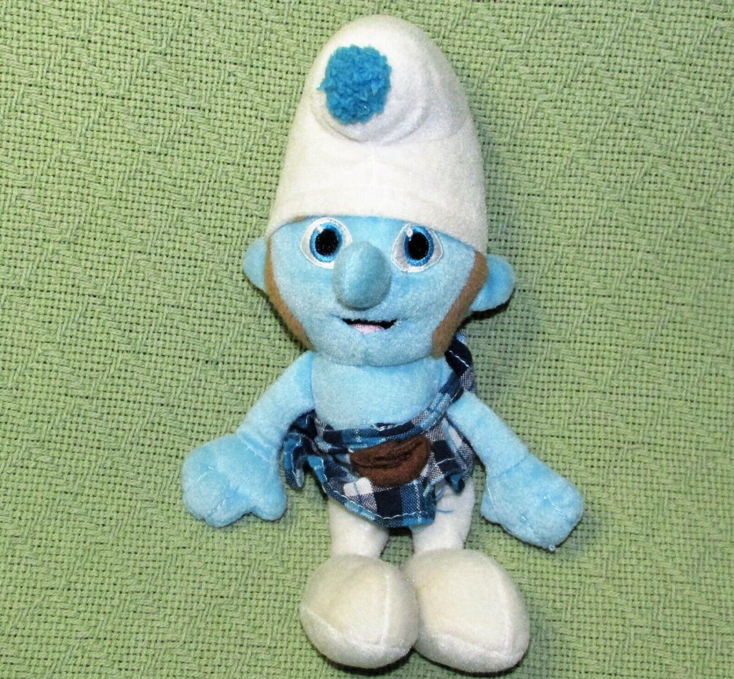 GUTSY SMURF PLUSH SCOTTISH KELLYTOY 10" STUFFED ANIMAL DOLL PEYO 2013 ...