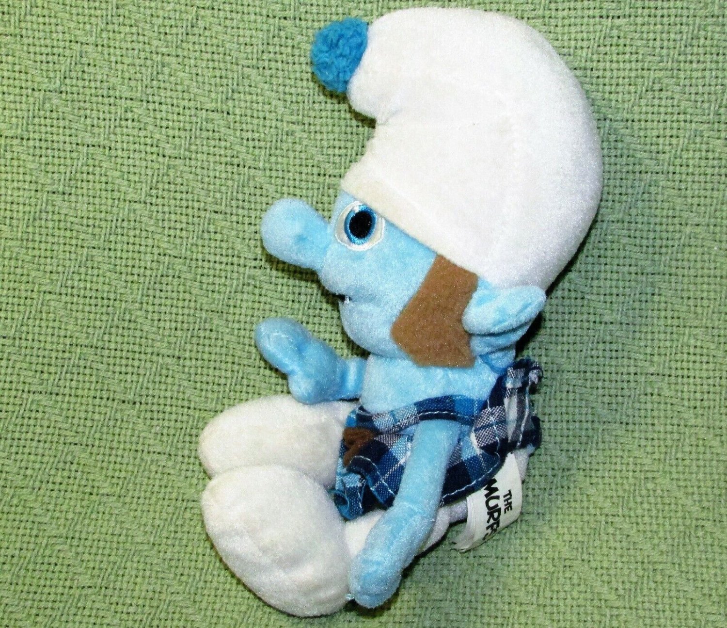 GUTSY SMURF PLUSH SCOTTISH KELLYTOY 10" STUFFED ANIMAL DOLL PEYO 2013 ...