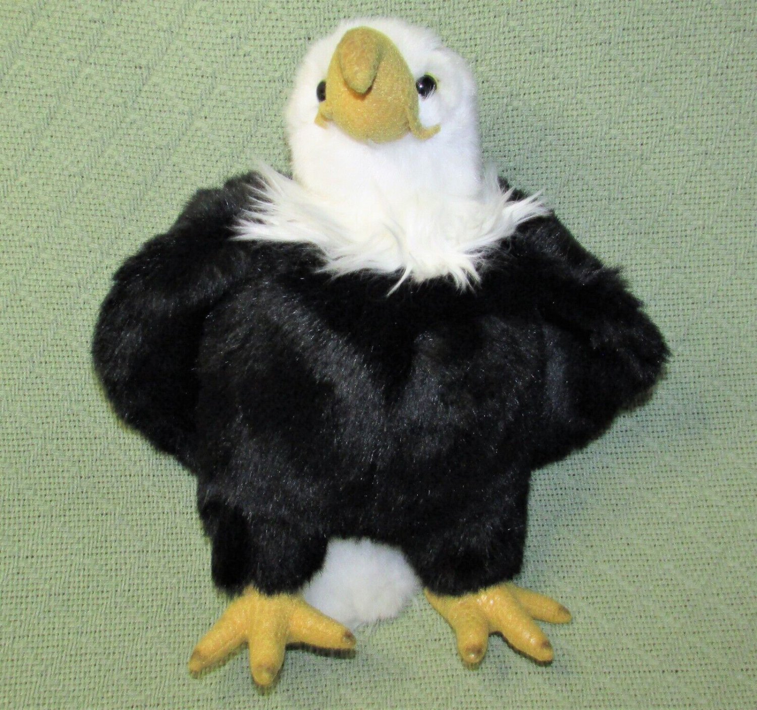 AURORA BALD EAGLE PLUSH REALISTIC STUFFED ANIMAL WHITE BLACK 14" TAIL ...