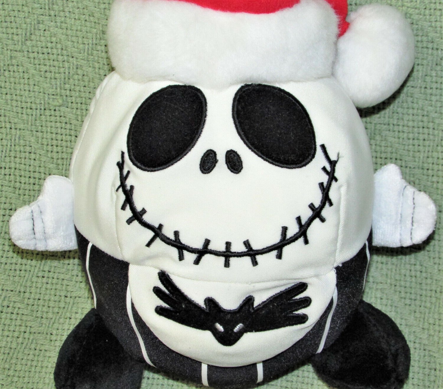 DISNEY JACK SKELLINGTON SANTA PLUSH NIGHTMARE BEFORE CHRISTMAS 8" ROUND ...