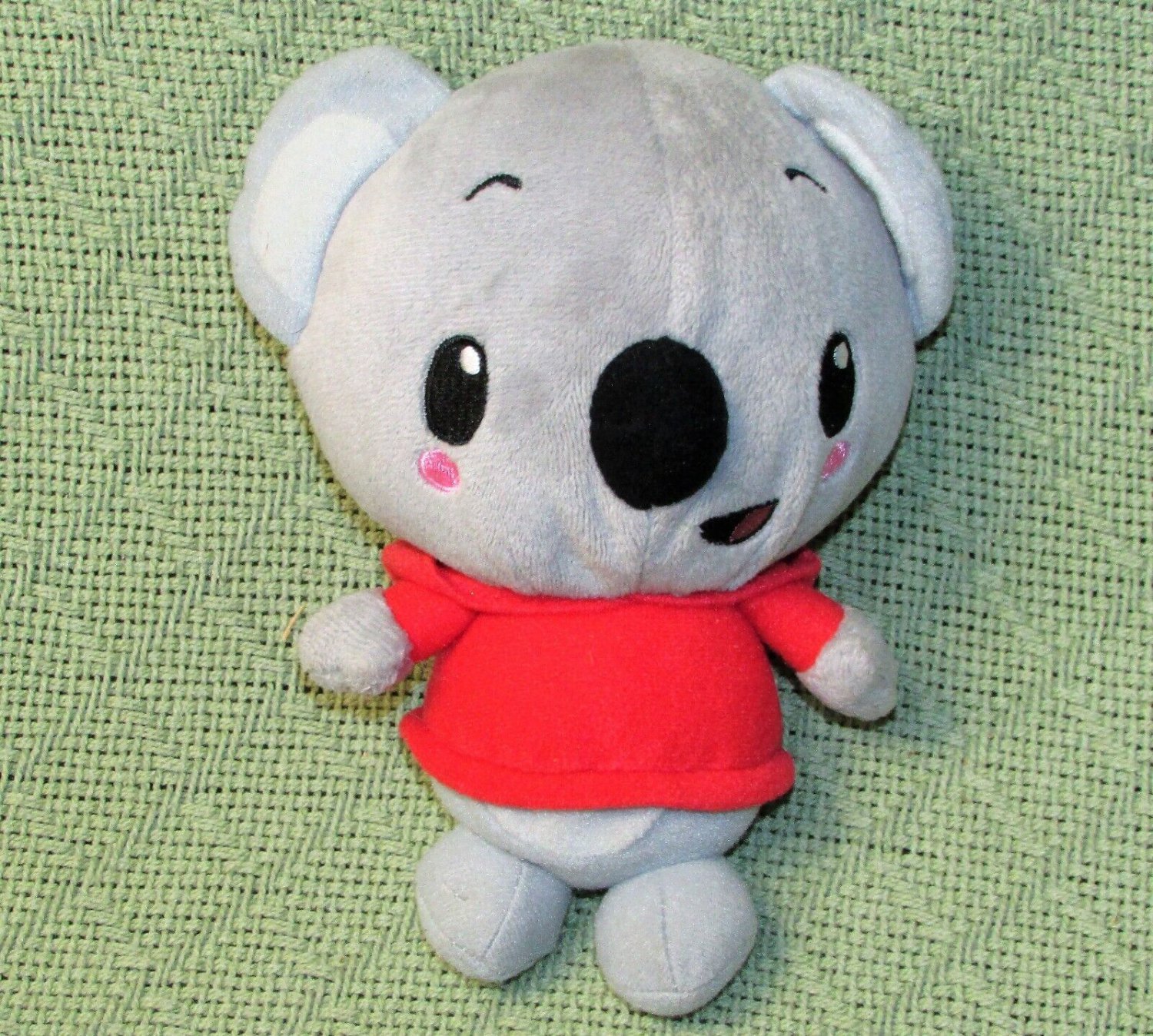 NI HAO KAI LAN KOALA PLUSH TOLEE GRAY RED HOODY WITH EARS NICK JR ...