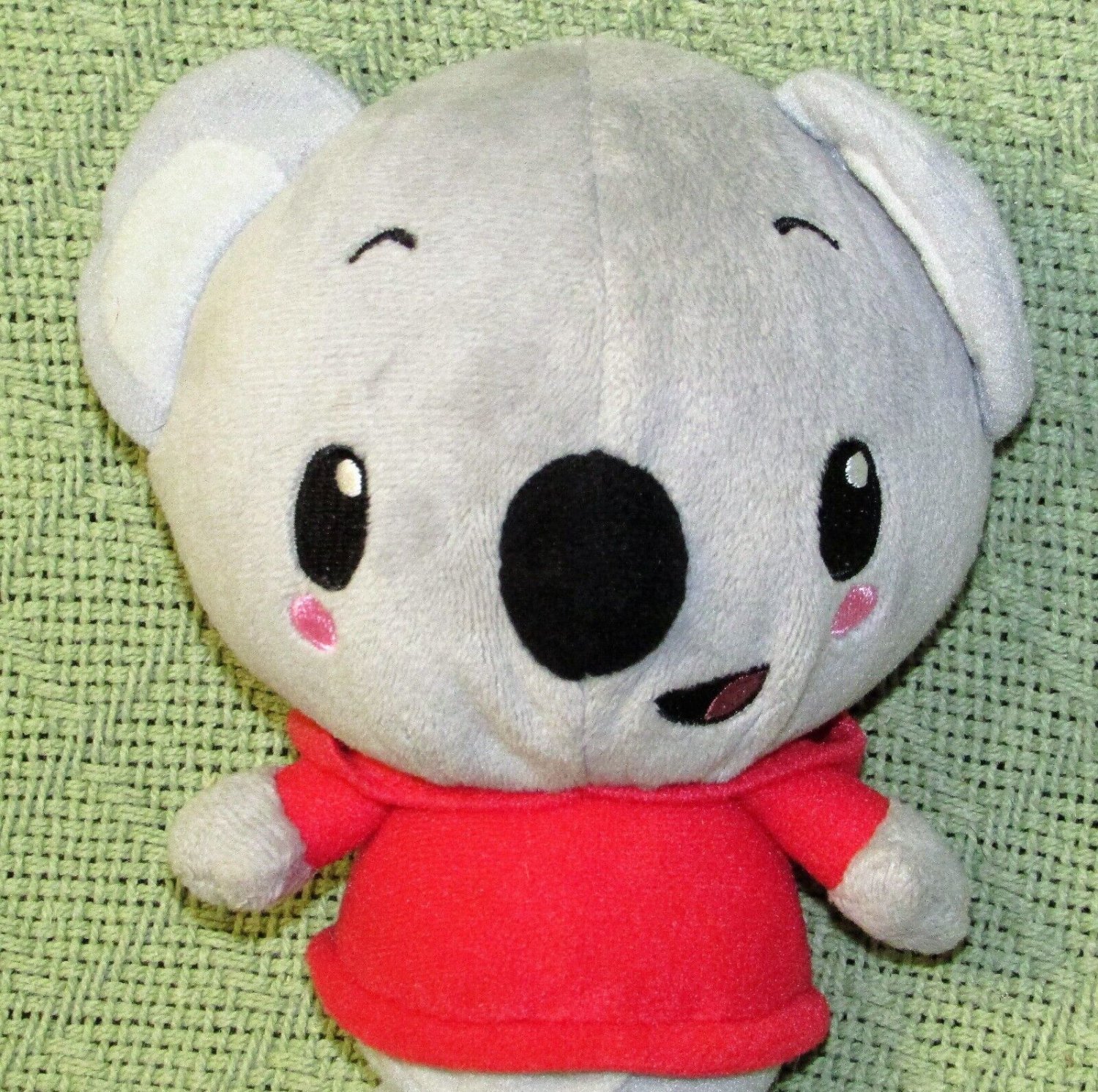 NI HAO KAI LAN KOALA PLUSH TOLEE GRAY RED HOODY WITH EARS NICK JR ...