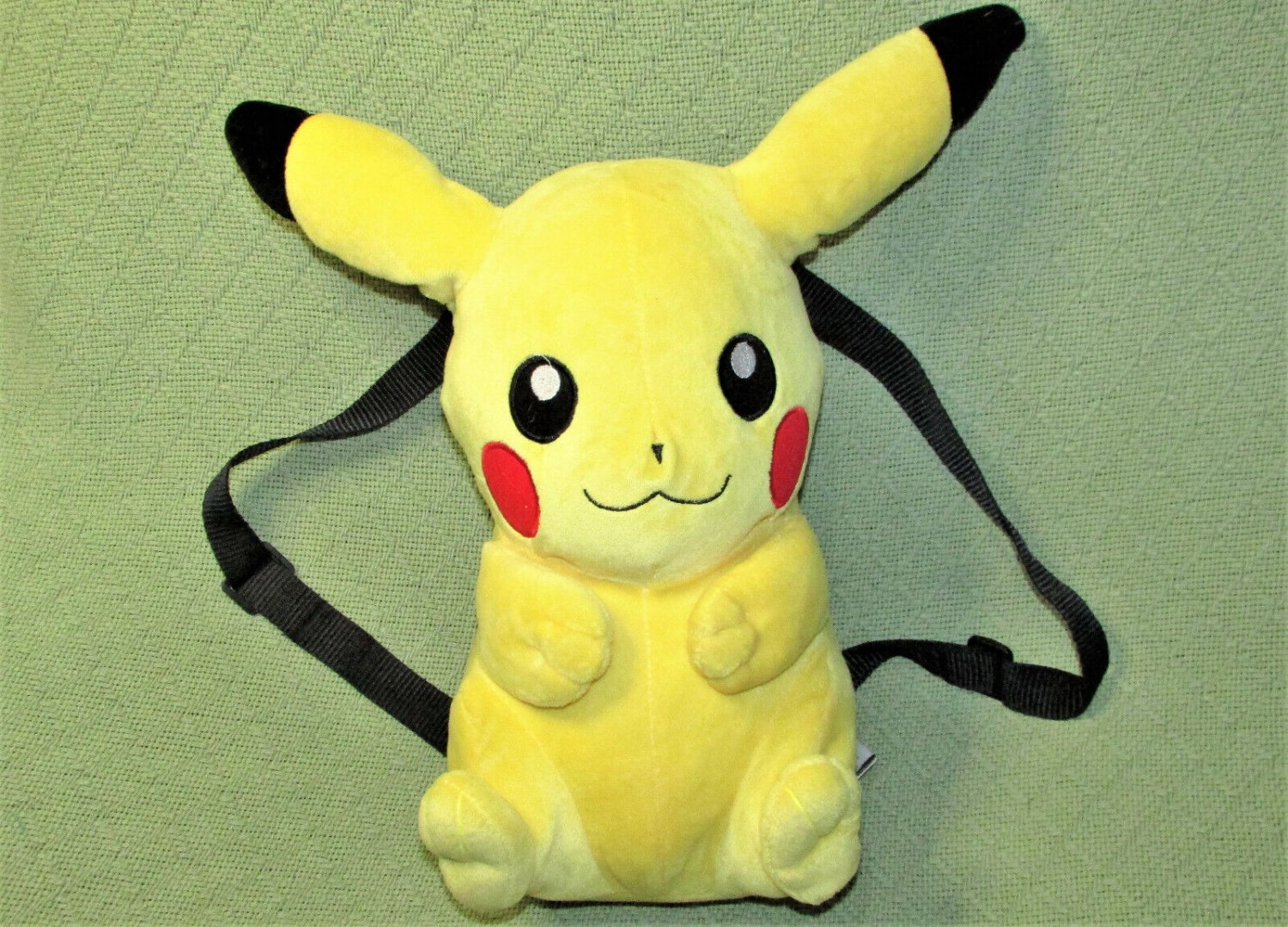 16" PIKACHU BACKPACK ZIPPERED POCKET ADJUSTABLE STRAPS 2014 NINTENDO ...