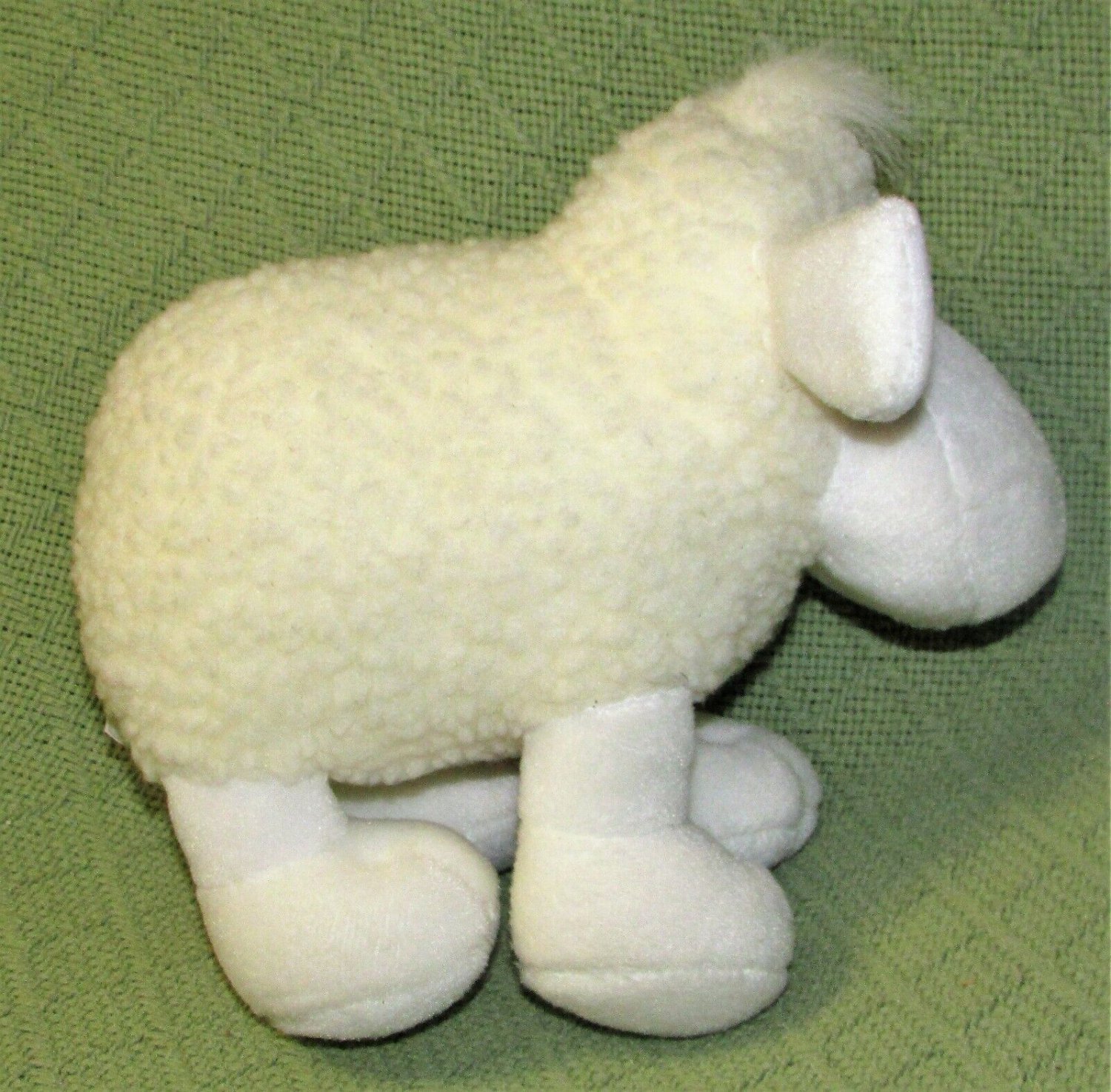 8" FIESTA STANDING LAMB PLUSH WOOLY SHEEP STUFFED ANIMAL OFF WHITE ...