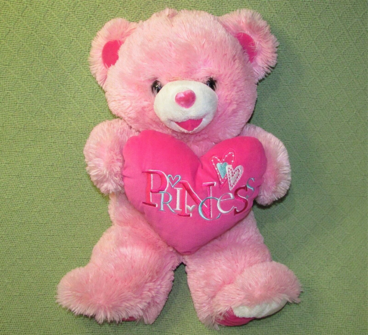 20" PINK SWEETHEART TEDDY PRINCESS PLUSH DAN DEE 2014 STUFFED ANIMAL ...