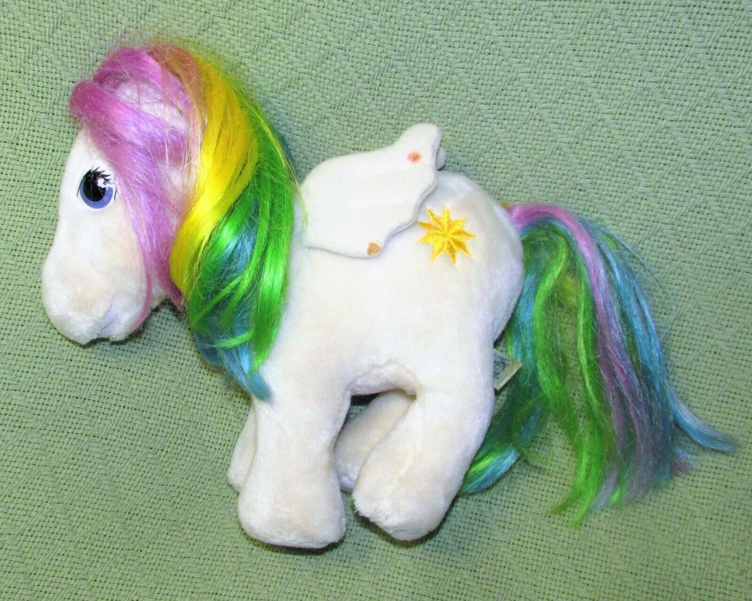HASBRO SOFTIES MY LITTLE PONY STARSHINE PLUSH 1984 WHITE PEGASUS ...
