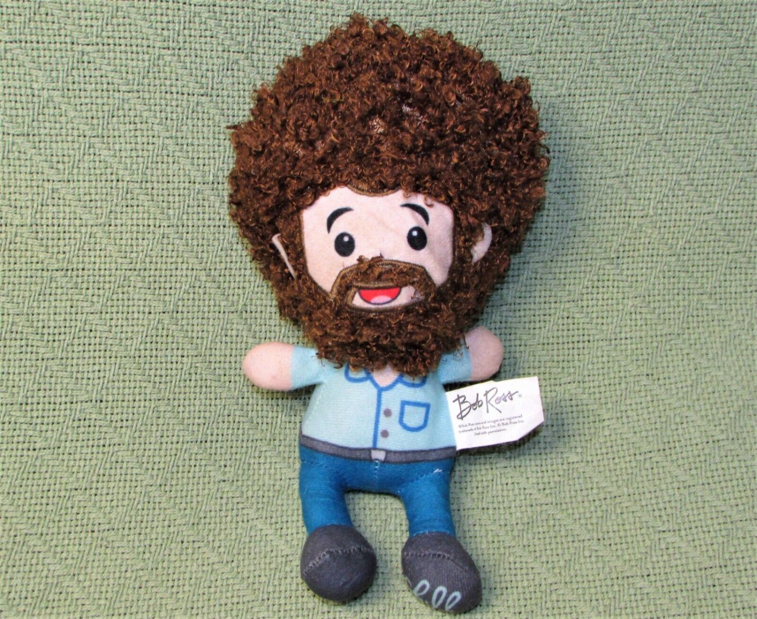 FIESTA BOB ROSS DOLL PLUSH 6.5" STUFFED CHARACTER CHILL HAIR BEARD BIG HEAD