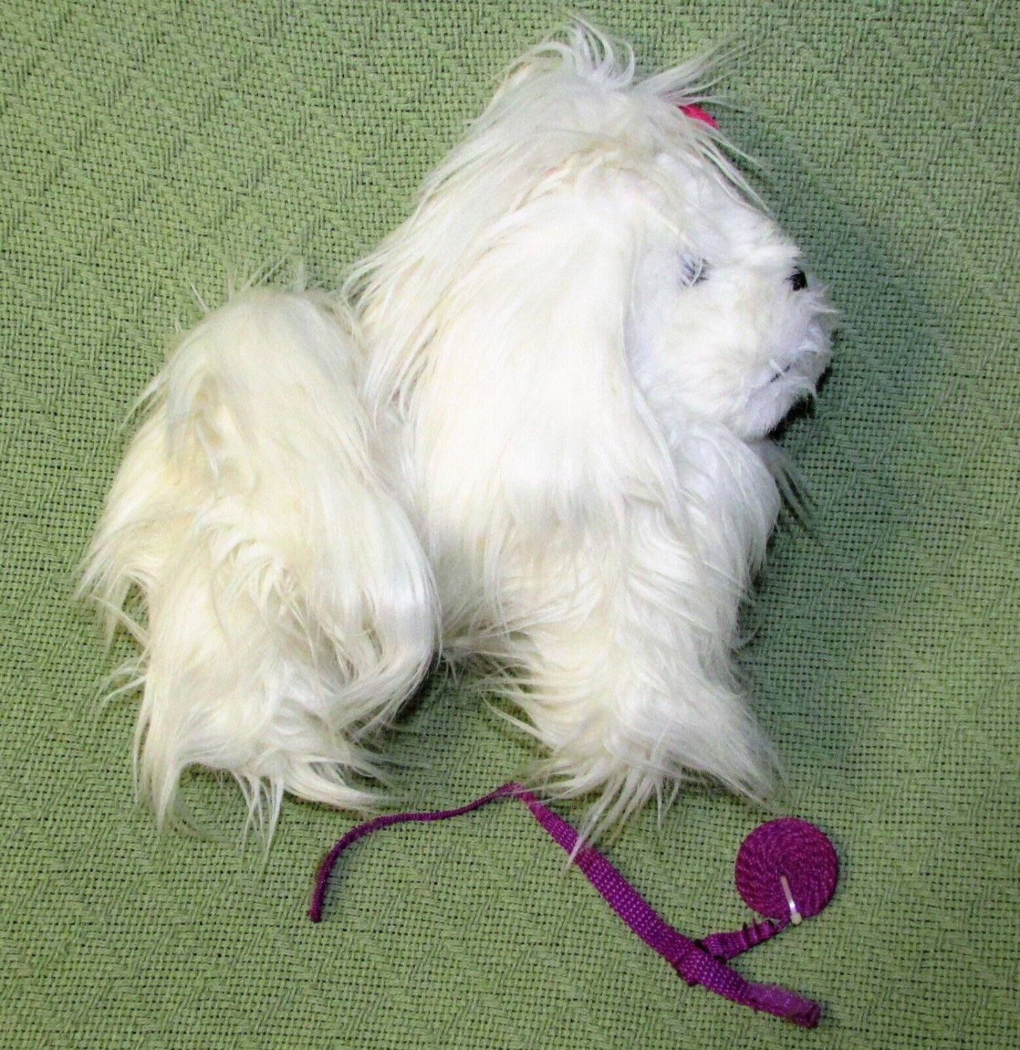 PUCCI PUPS POMERANIAN MALTESE PLUSH DOG WHITE LONG HAIR NEVER USED ...