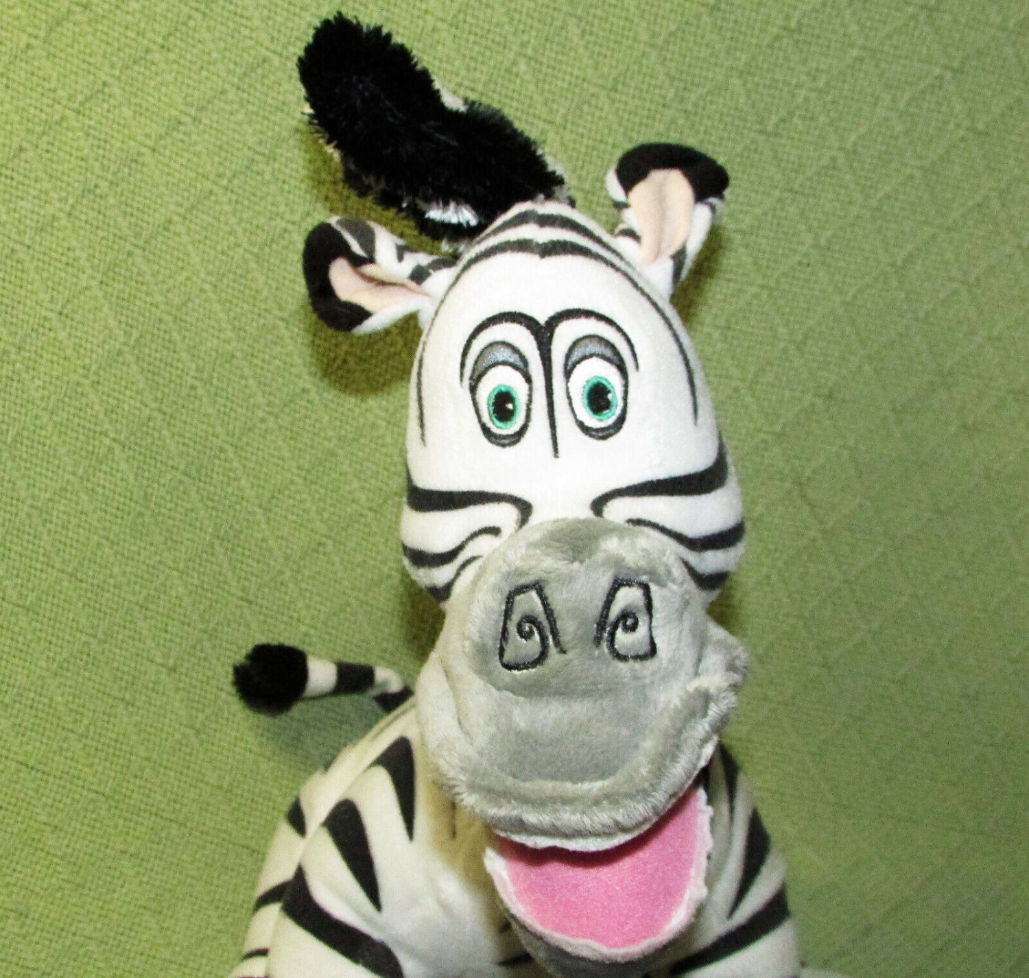 15" MARTY ZEBRA PENGUINS MADAGASCAR PLUSH STUFFED ANIMAL DREAMWORKS ...
