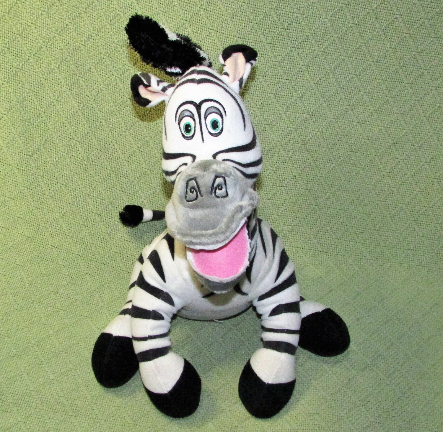 15" MARTY ZEBRA PENGUINS MADAGASCAR PLUSH STUFFED ANIMAL DREAMWORKS ...